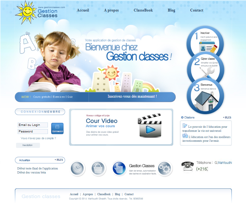 Création d'une apllication web "Gestion élèves"